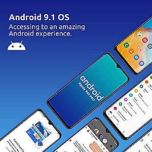 Xgody X60 Pro Unlocked Smartphones, 6.5 Inch Android 9.1 OS Cheap Cell Phones, 2022 4G Dual 5MP Camera and Dual SIM Phones, 3000mAh Massive Battery, Face Recognition (Blue)