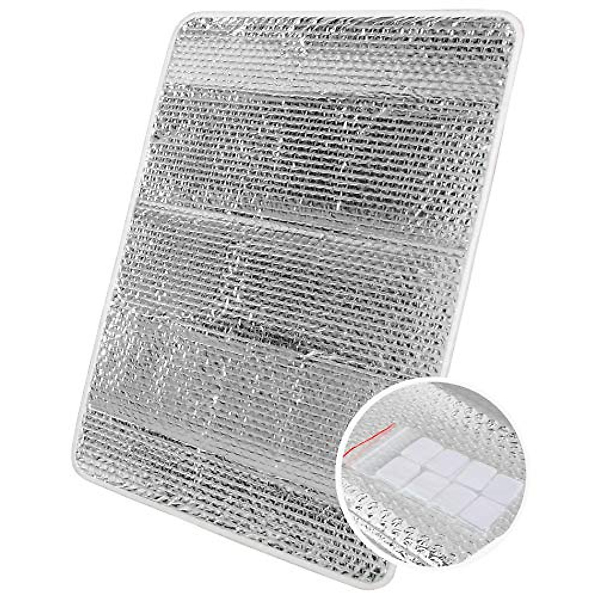 PetriStor 16 X 25 Sun Shield RV Reflective Door Window Cover Helps Protect Your RV from Harmful UV Rays and Regulates RV Temperature White