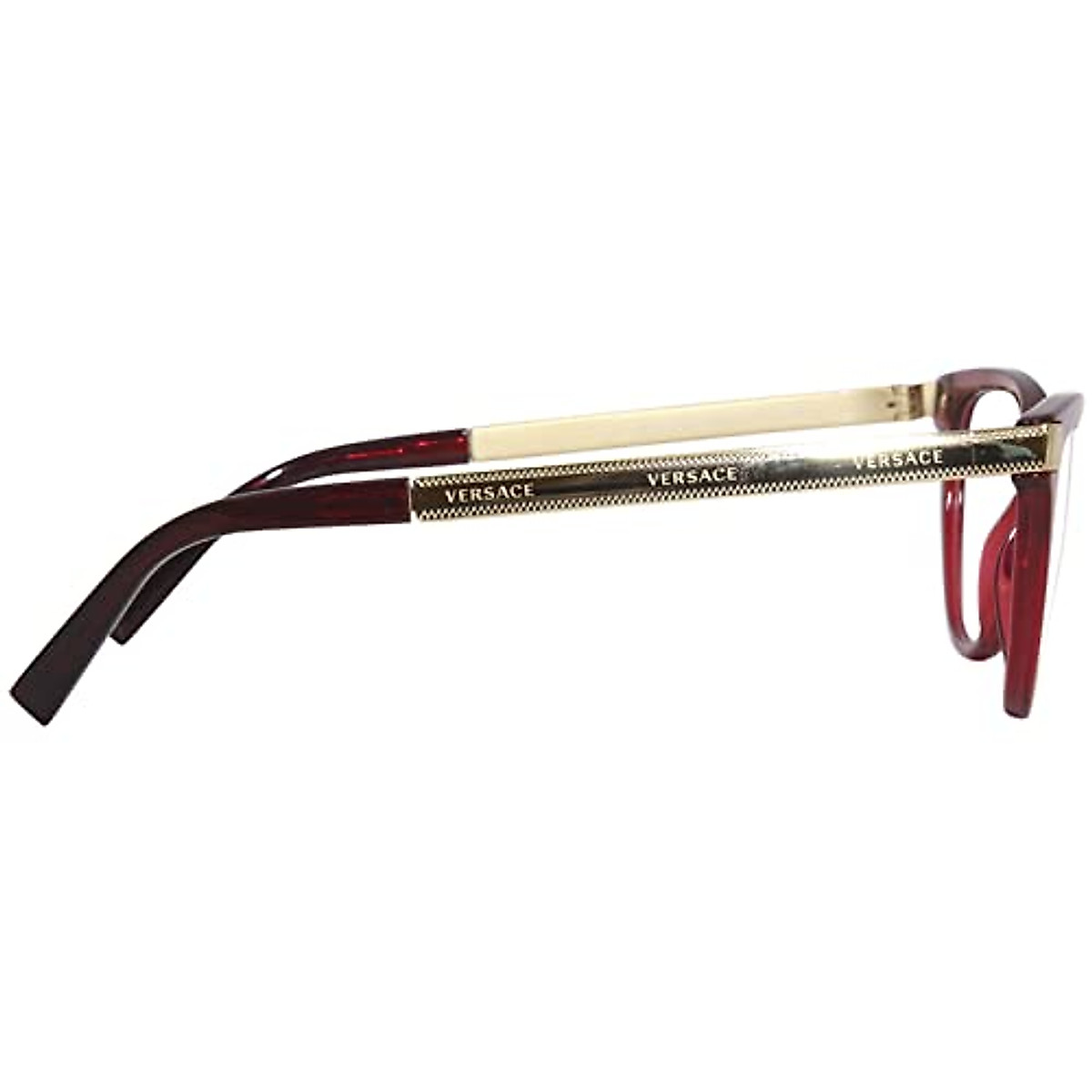 Versace VE3271-388 Eyeglass Fram TRANSPARENT RED W/DEMO LENS 54MM