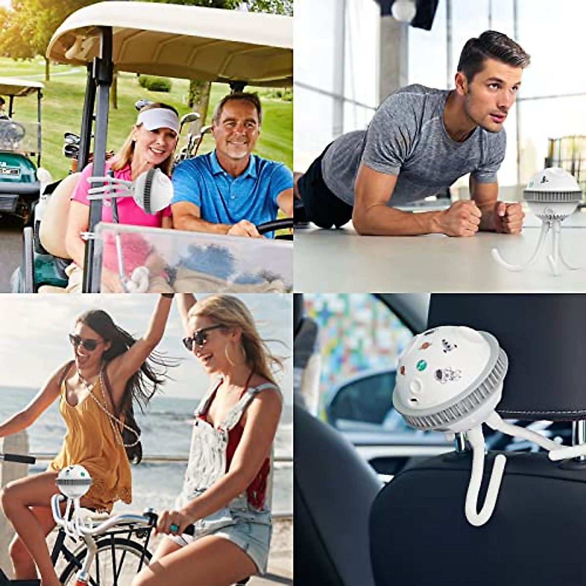 SWTOIPIG Stroller Fan Clip On for Baby Battery Operated, Small Portable Fan Rechargeable with Flexible Tripod, Mini Handheld USB Fan forTravel, Car Seat, Camping, and Bedroom