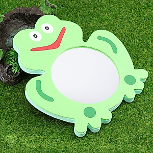 Kisangel Kid Bath Toys 1Pc Unbreakable Mirror EVA Baby Mirror Bath Bathing Play Water Toy Shower Toy for Children Kids Foam Bath Toys Baby Mirror ( Green Frogs Toddler Bath Toys