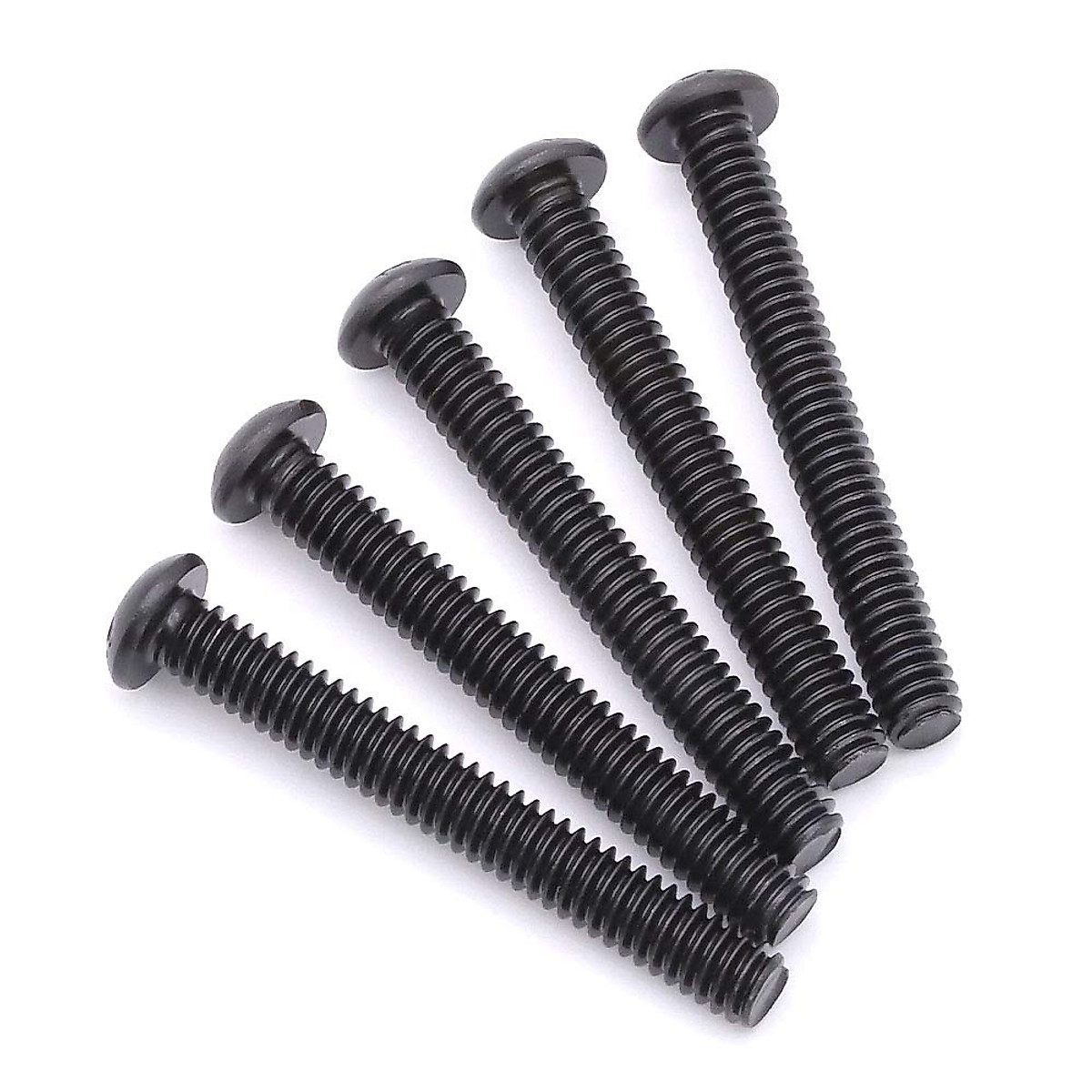 M6 x 35mm (25 pcs) Button Head Socket Cap Screws Bolts, Grade 10.9 Alloy Steel, Black Oxide Finish, Full Machine Thread