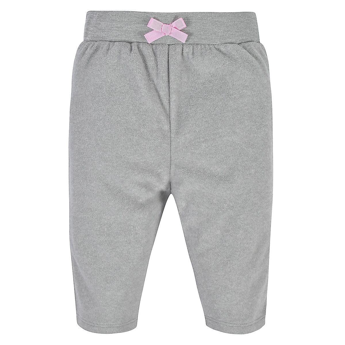 Gerber Baby Girls' 4-Pack Microfleece Pants, Pink/Gray/Black, 18 Months