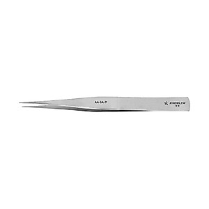 Excelta Straight Medium Point Tweezers, Anti-Magnetic Stainless Steel, Ideal for General Purpose Use, 5” Length, Intermediate