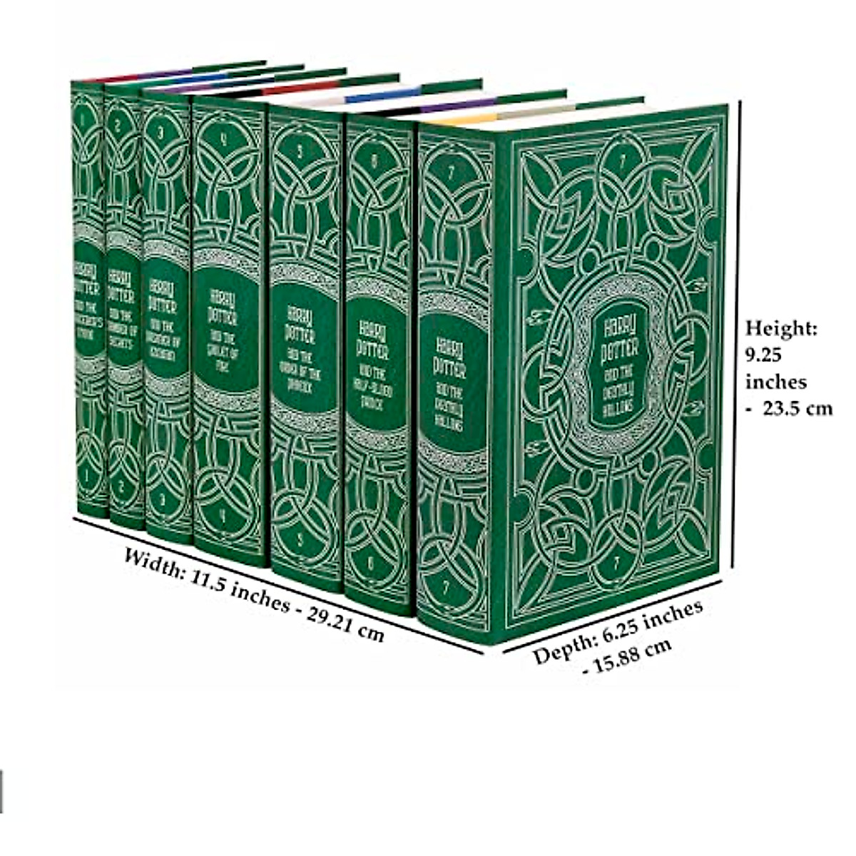 Juniper Books Harry Potter Boxed Set: Slytherin Edition | 7-Volume Hardcover Book Set with Custom Designed Dust Jackets | Author J.K. Rowling | Includes all 7 Harry Potter Series Books