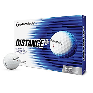 TaylorMade 2018 Distance+ Golf Ball, White (One Dozen)