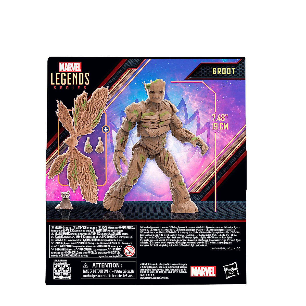 Marvel Legends Series Groot, Guardians of The Galaxy Vol.3 6-Inch Collectible Action Figures,Toys for Ages 4 and Up