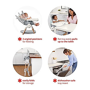 Skip Hop 2 in 1 High Chair, Convertible Sit-to-Step