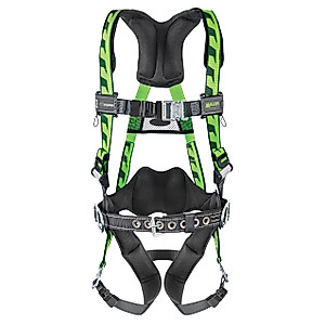 Miller by Honeywell Titan by Honeywell AC-QC-BDP/UGN AirCore Full Body Harness, Large/X-Large, Green
