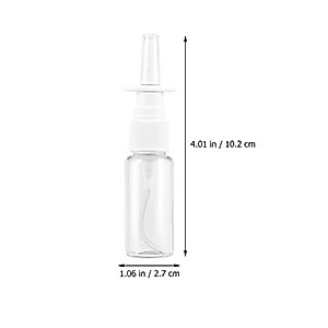 10Pcs Empty Nasal Spray Bottles Plastic Nasal Sprayer Refillable Clear Spray Bottles Containers Pot Fine Mist Sprayer Atomizers Transparent Makeup Cosmetics Essential Oils 10m and 20ml