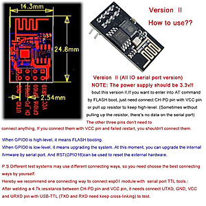 4Pcs ESP8266 Serial Wifi Module ESP-01 Updated Wireless Transceiver Board 3.3V for Arduino