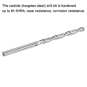 uxcell Carbide Twist Drill Bits 3mm, Metric Spiral Flutes Straight Shank Tungsten Steel Drilling Tool for Stainless Steel Alloy Metal