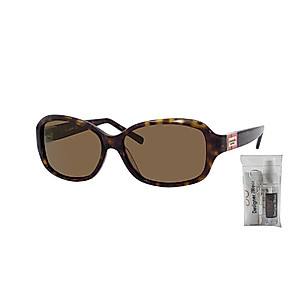 Kate Spade New York Annika/S 086P 56MM Tortoise/Dark Prown Polarized Rectangular Sunglasses for Women + BUNDLE with Designer iWear Eyewear Kit