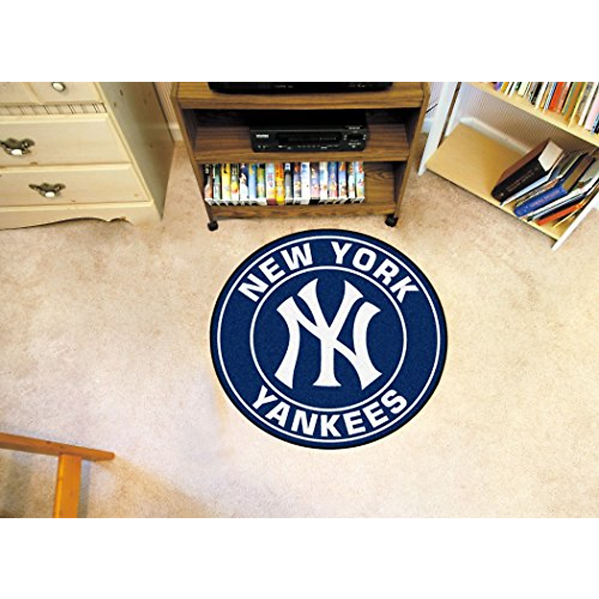 FANMATS 18144 MLB New York Yankees Roundel Mat,Team Color , 27" Diameter