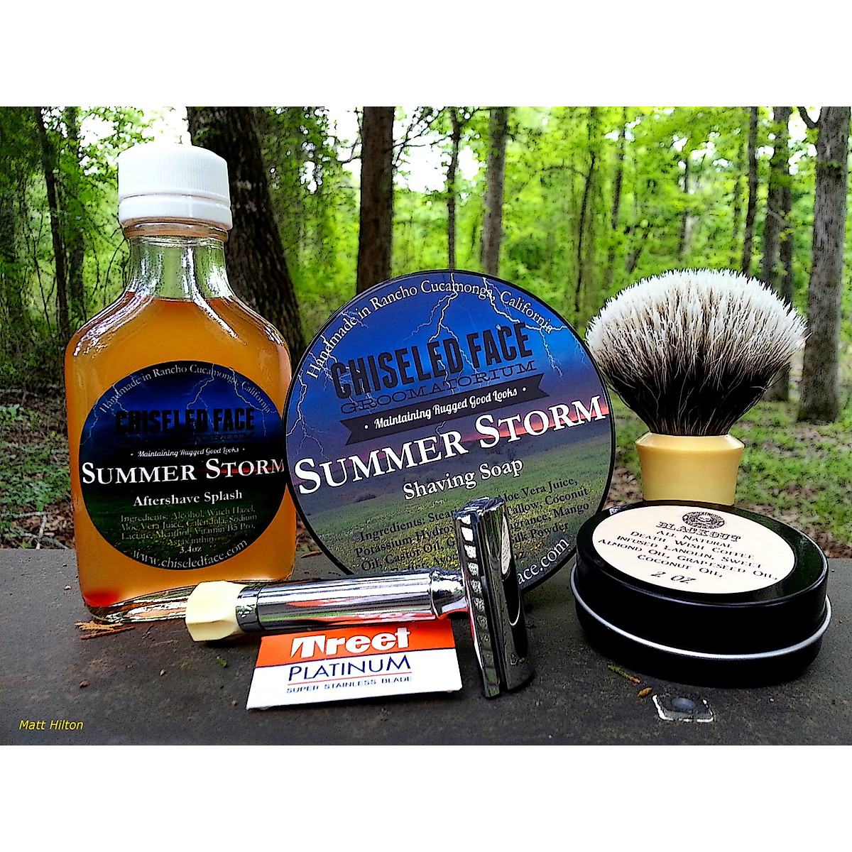 Summer Storm by Chiseled Face — Handmade Luxury Shaving Soap — Rich, Thick Lather — Smooth, Comfortable Shaves — Tallow-Based Soap — Made in The USA