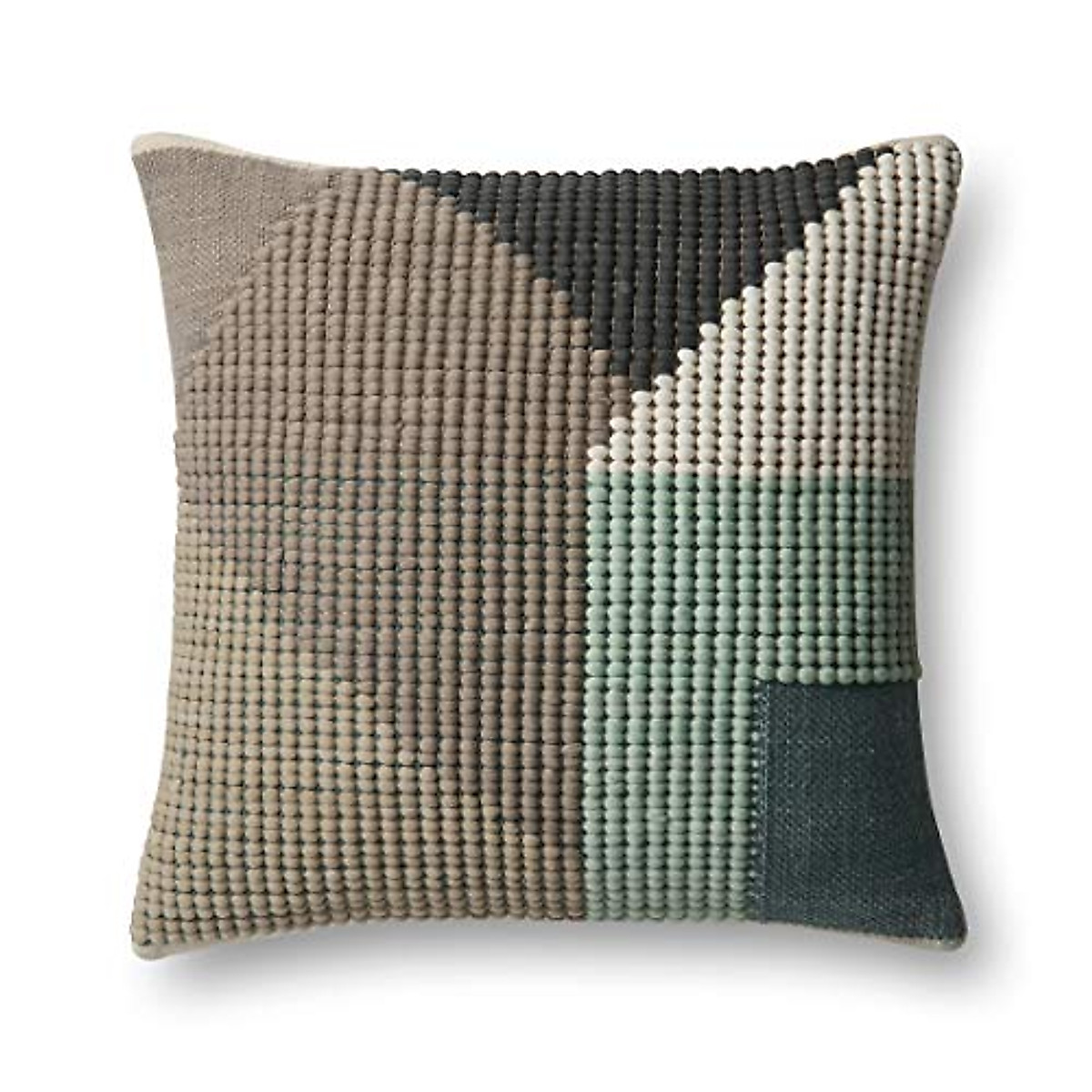 Loloi Poly Set Teal/Multi Decorative Accent Pillow, 22 in x 22 in Cover, TealMulti