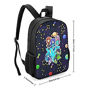 Ogvxcja Anime Cartoon Game Laptop Backpack 17 Inch Bag Waterproof 3D Printed Kawaii Casual Bags Work Bag Travel Backpacks for Men Women (A1)