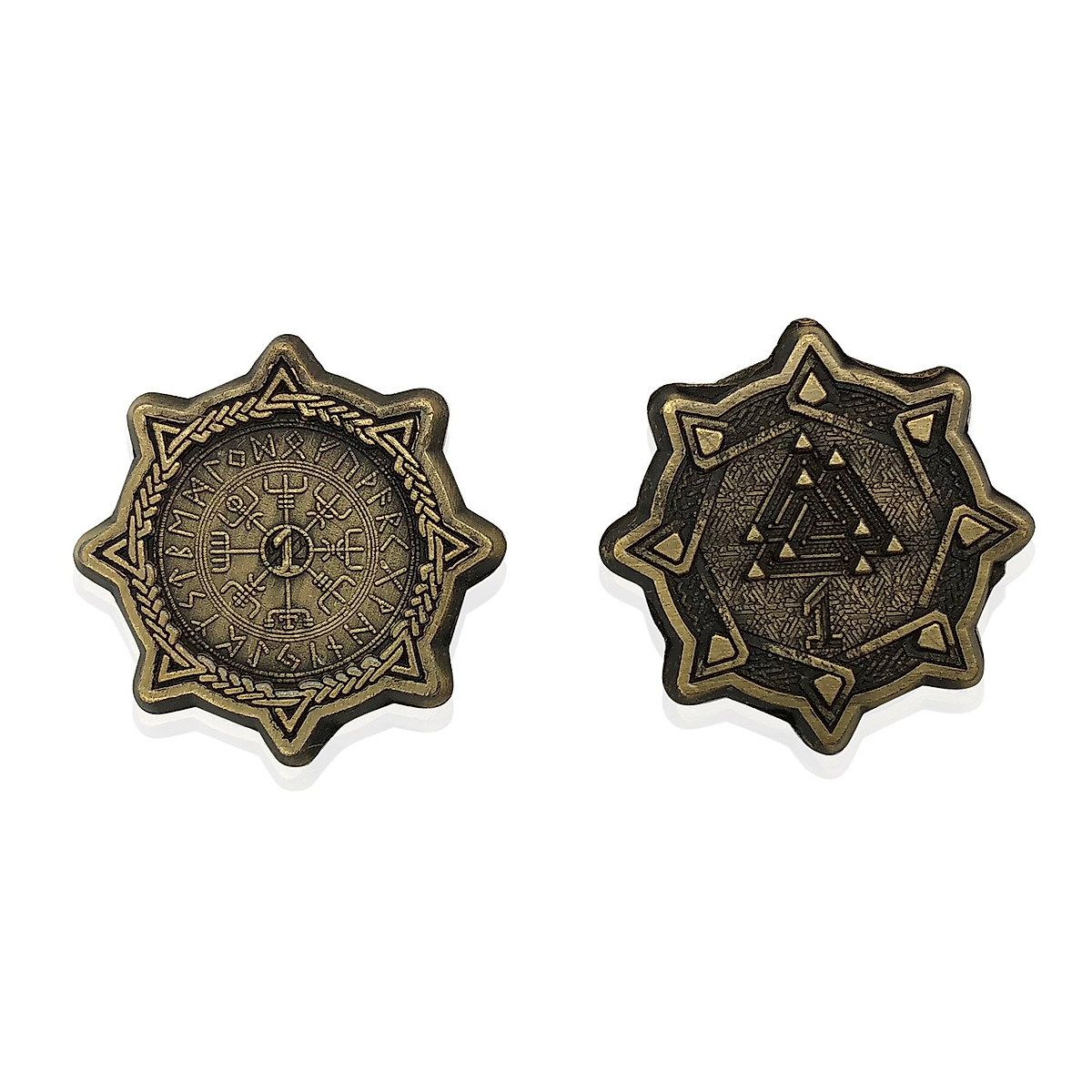 Norse Foundry Adventure Coins - A Set of 10 Metal Plated Novelty Coins in Vikings Style - Perfect for Any Roleplaying Game (RPG) or LARP Session