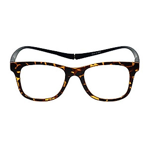 Magz Chelsea Cateye Blue Light Reading Glasses +2.00 Tortoise Havana Readers Men Women Neck Hanging Magnetic Rear Connecting