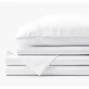 Kotton Culture 1000 Thread Count Sheet Set 4 Piece 100% Egyptian Cotton Luxurious Breathable Soft Cooling Cotton Sheets with Deep Pocket Snug Fit Smooth Sateen Weave (White, King)