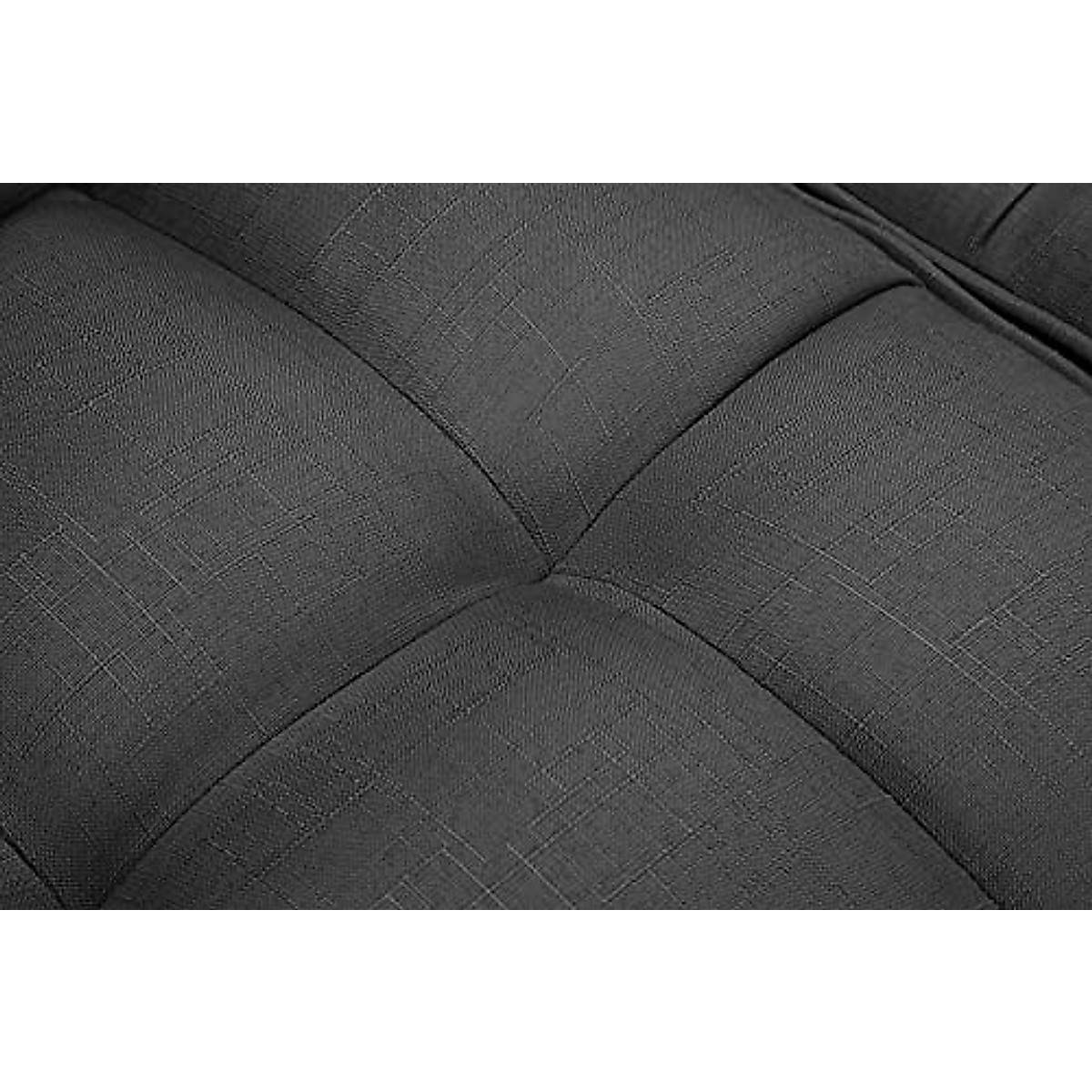 Lepfun Sleeper Sofa Bed Modern Tuft Futon Couch Convertible Loveseat Sleeper Reclining Sofa Bed Twin Size with Arms and 2 Pillows for Living Room, Dark Grey