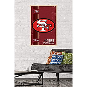 Trends International NFL San Francisco 49ers - Retro Logo 14 Wall Poster, 22.375" x 34", Unframed Version
