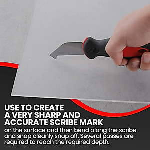 (2-Pack) Plexiglass Scoring Tool - Extra-Sharp Steel Blade for Clean Snap Lines - Suitable for Acrylic, Plastic, and Styrene Sheets