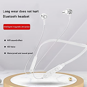 #CUMWJ1 Neckband Bluetooth Headphones Hd Stereo Wireless Sports Earphones Around Neck Bluetooth Headphones Noise Cancelling M