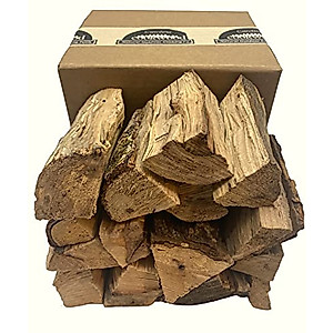 Carolina Cookwood Pecan Smoking Wood Logs for Wood Fired and Charcoal Smoker Grills - Large 6-in. Hardwood Splits, 12-17 lbs, 675 cu. in. Naturally Cured Smoker Wood