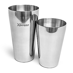 Xprezz Cocktail Shaker Set - 25oz and 22oz Cocktail Shaker Kit - Boston Shaker Bar Set Cocktail Shaker Set - Martini Shaker Set - Professional Bartender Kit - Stainless Steel Drink Cocktail Mixer Set