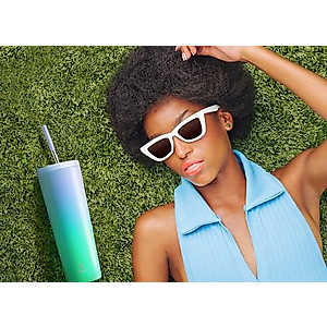 Meoky 30 oz Insulated Tumbler with Lid and Straw, Stainless Steel Vacuum Insulated Tumbler, Keeps Cold for 24 Hours, 100% Leak Proof, Fits in Car Cup Holder (Fairyland)