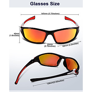 TOODOO 3 Pairs Sport Polarized Sunglasses for Cycling Driving Fishing TAC Lens Sunglasses for Men Women Youth Baseball Running Golf Motorcycle