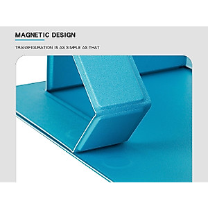MRJKNRO.KJ Folding Table Desk at Home in The Office and car for Computer Laptop Pad Phone Reading Writing Easy to use Carry and stroage Lightweight… (Blue, 9.8“ X21.5“x 9.8")