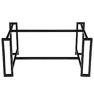 Pygzyx Living Room Table，Modern Minimalist Design Coffee Table with Marble Textured Table top and Metal Frame for Living Room Restaurant Coffee Shop (White+Black)