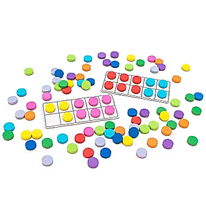 Junior Learning Ten Frames Rainbow Set,Multi,1.96 H x 5.91 L x 7.8 W,JL614