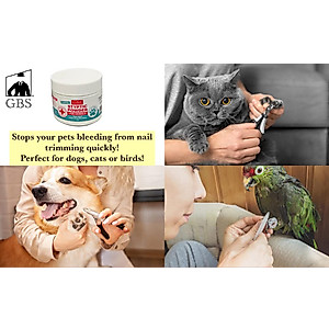 G.B.S 5 oz Styptic Powder for Animals Dogs with Sealed Top + Scoop, Cats & Birds Cutting Nails - Stop Bleeding Styptic Clotting Blood Powder – Easy to Apply