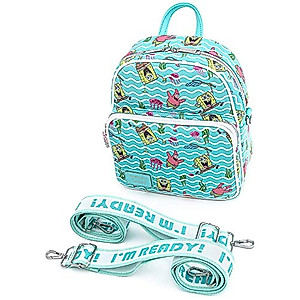 Loungefly Spongebob Squarepants and Patrick Jellyfishing Womens Double Strap Shoulder Bag Purse
