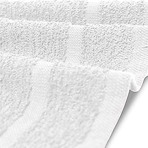 Avalon Towels Cotton Washcloths – (Pack of 60) Bulk 12"x12" Premium Ring Spun Cotton, Absorbent, Soft Face Towels, Gym Towels, Hotel and Spa Quality, Reusable Fingertip Towels (White)