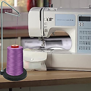 New brothread - 30 Options - 4 Large Cones of 5500Y (5000M) Each All Purpose Spun Polyester Thread 40S/2 (Tex27) for Serger, Overlock, Quilting, Piecing and Sewing - MID Night