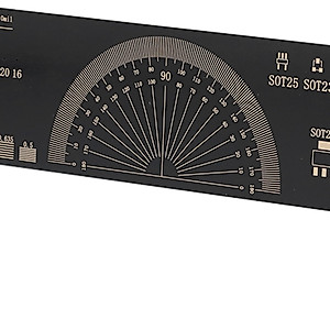 PCB Engineering Ruler, Scratch Free Accurate Spacing Clear Metric PCB Scale Ruler 3 Sizes for Electronic Engineers