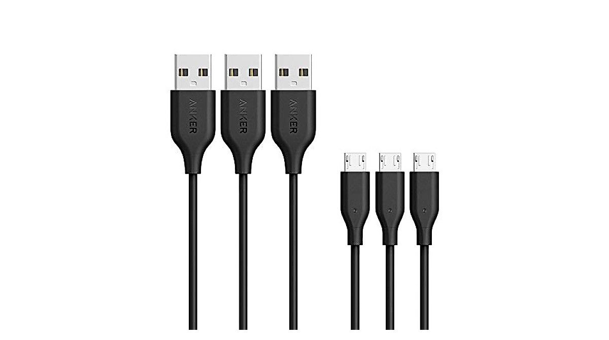Anker Powerline Micro USB Cable 3ft 3-Pack - Fast & Durable