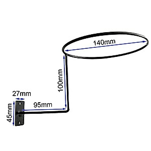 koolsoo 6 Pieces Helmet Holder Wall Mount,Heavy Duty Hat Wig Cap Display Stand,Baseball Basketball Coat Hanger Organizer Rack,5.5inch,Black,4