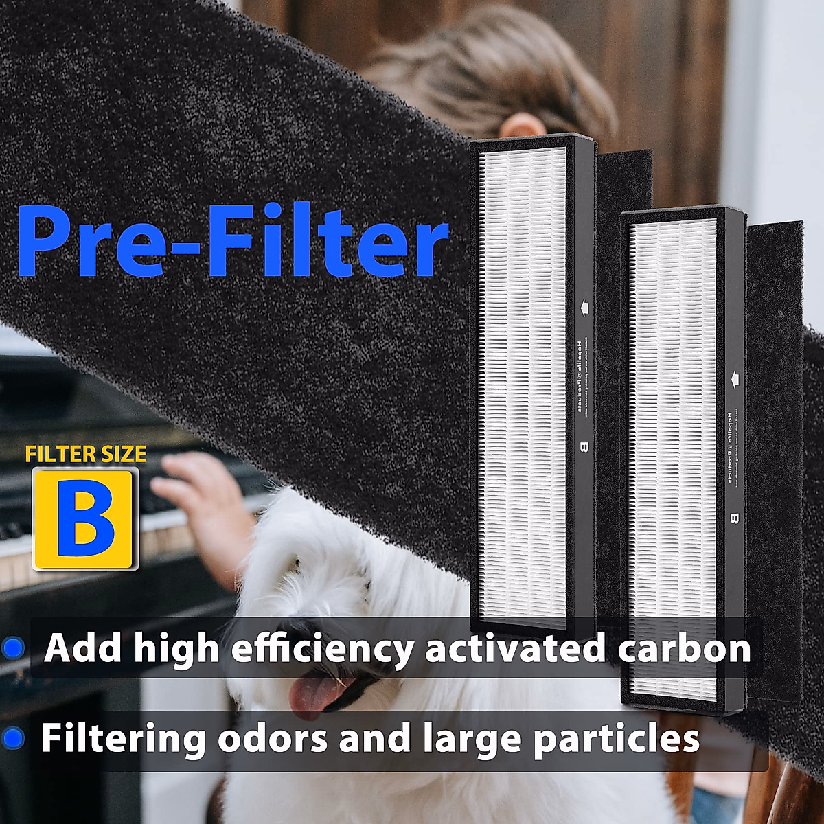 Hopelife Flt4825 Hepa Filter B,Compatible with Guardian Ac4825 Replacement Filter,Compatible with Guardian Air Purifier Filter Replacement AC4825 AC4300 AC4800 AC4900 AC4850 CDAP4500 AP2200