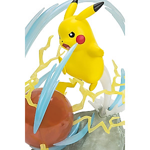 Pokemon Pikachu Deluxe Collector Statue Figure - Light FX - Collector Statue Pikachu - Authentic Details Collectibles for Fans Everywhere
