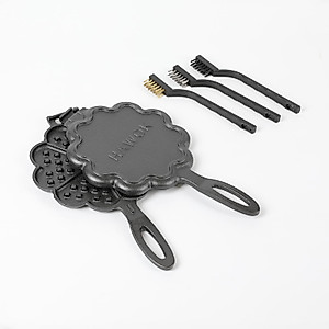 HAWOK Cast Iron Heart Shaped Waffle Iron Waffle Maker…