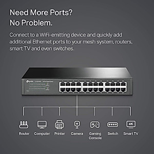 TP-Link 24 Port Gigabit Ethernet Switch | Desktop/ Rackmount | Limited Lifetime Protection (Renewed)