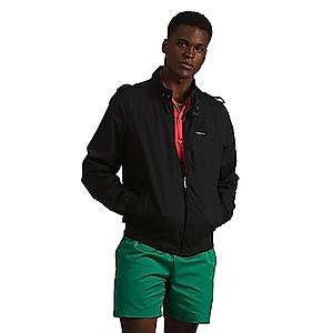 Members Only Men's Classic Iconic Racer, Slim Fit Jacket (Black, XL)