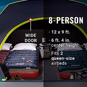 Coleman Skydome Camping Tent with Dark Room Technology, 8 Person