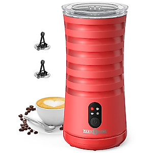 Paris Rhône Milk Frother, 4-in-1 Milk Steamer and Frother, Hot & Cold Foam Milk Warmer with Temperature Control, Auto Shut-Off Frother for Coffee, Latte, Cappuccino, Macchiato