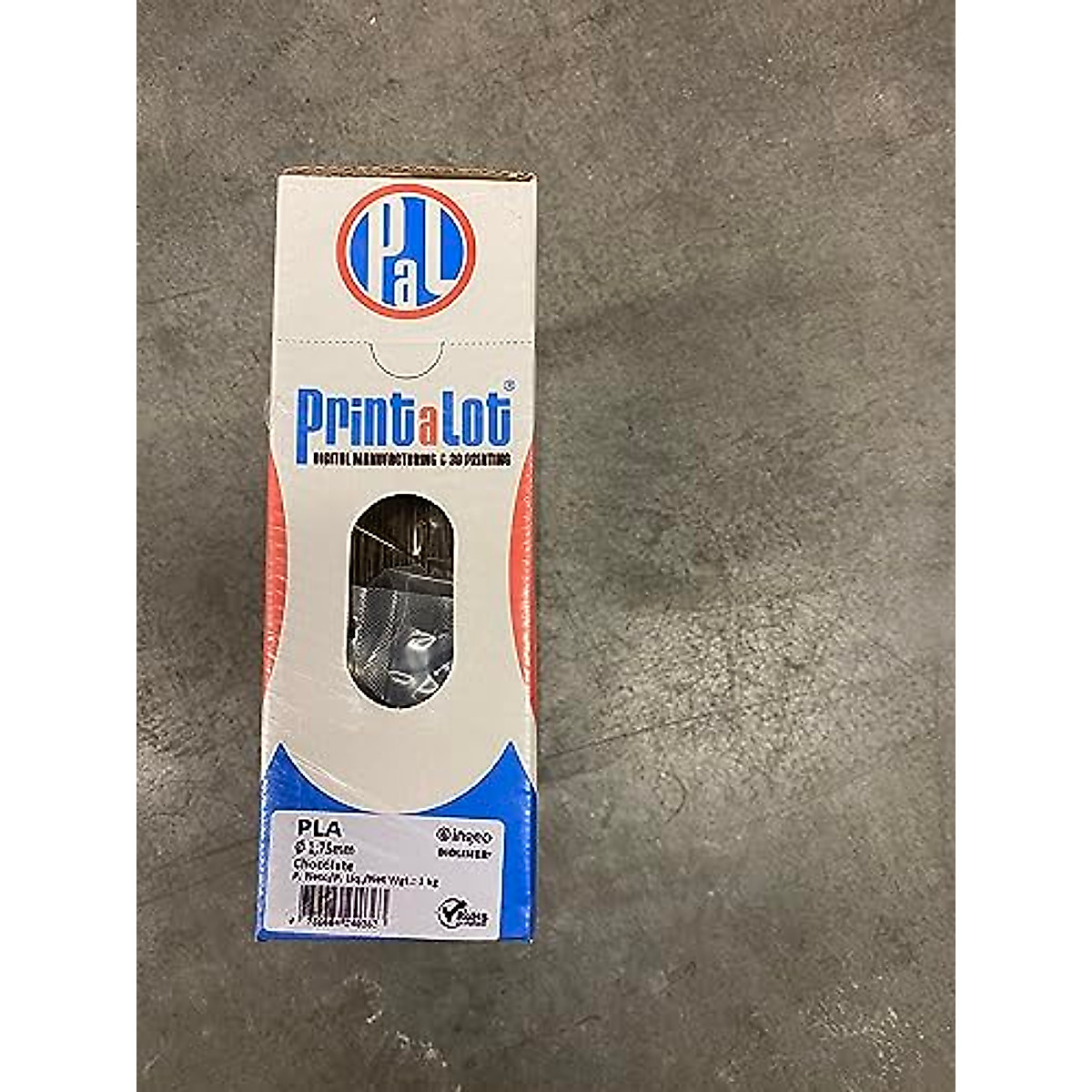 PRINTALOT PLA 3D Printer Filament, Dimensional Accuracy +/- 0.03 mm, 1 kg Spool, 1.75 mm Chocolate